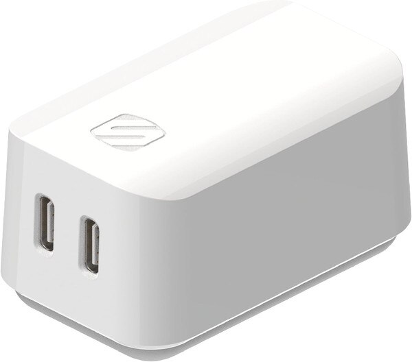 Scosche PowerVolt Dual-Port Power Delivery Wall Charger - White 35W USB ...
